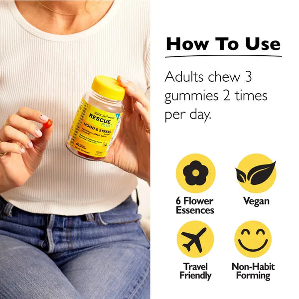Mood and Stress gummies by Bach Rescue Plus - The Honey Exchange